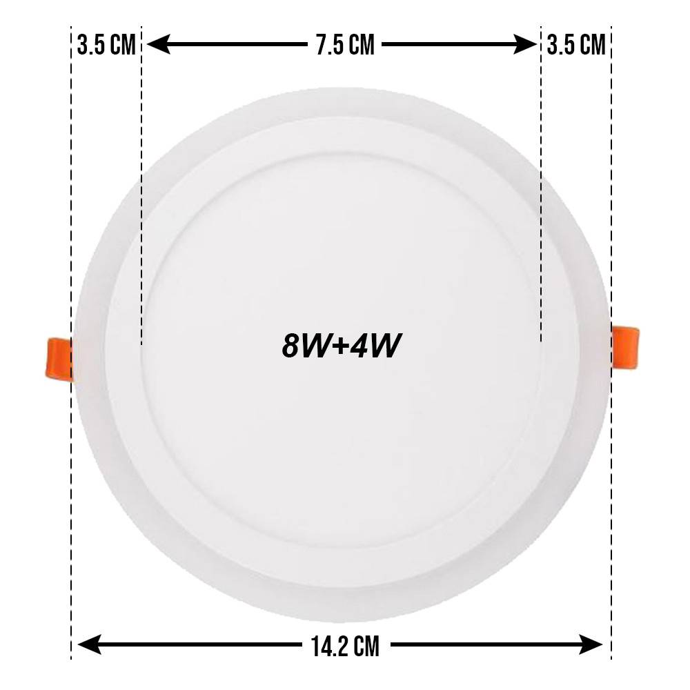 Star-Lite 230 Round 8w+4w/12w+6w Blue White Slim Downlight