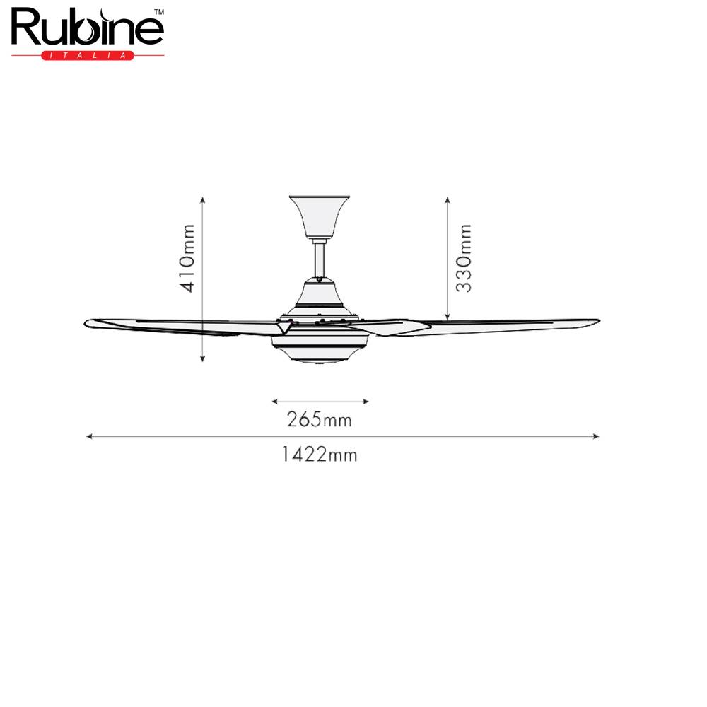 [2 pcs ] Rubine Able ACF-A1056P-5B-MB Ceiling Fan 56"