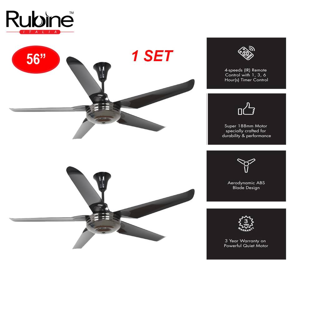[2 pcs] Rcf-Vetta 56-5B-GM Rubine Ceiling Fan