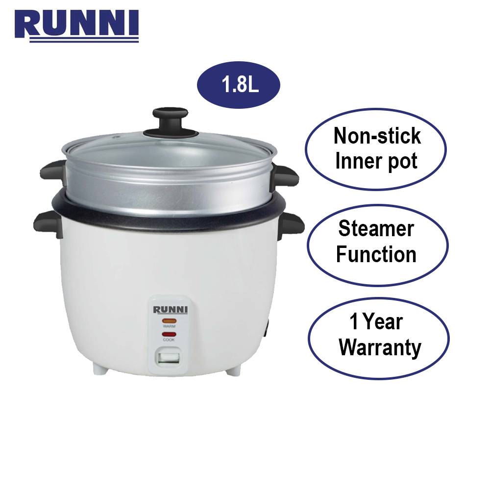 Runni Rice Cooker (0.6L/1L/1.8L)