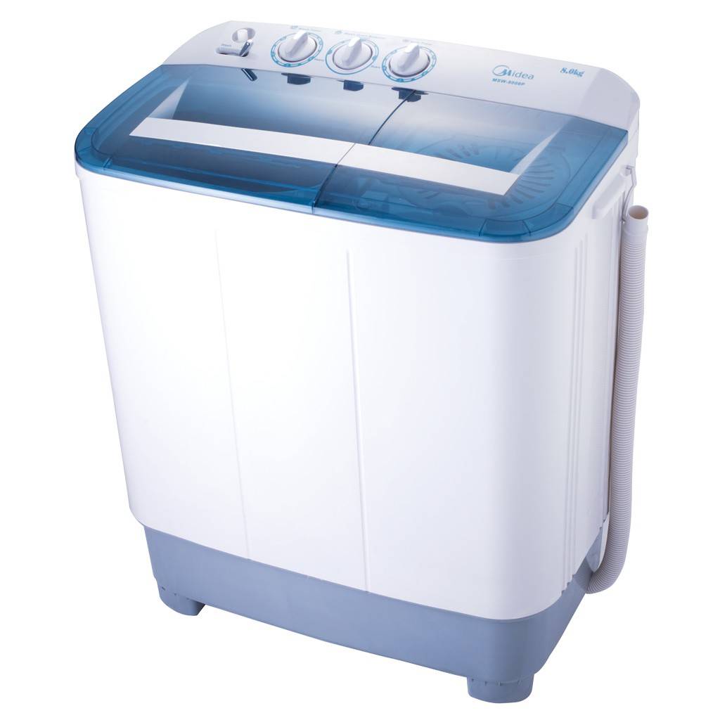 Midea Semi Auto Washing Machine MSW-6008P 6.0kg / MSW-8008P 8.0kg