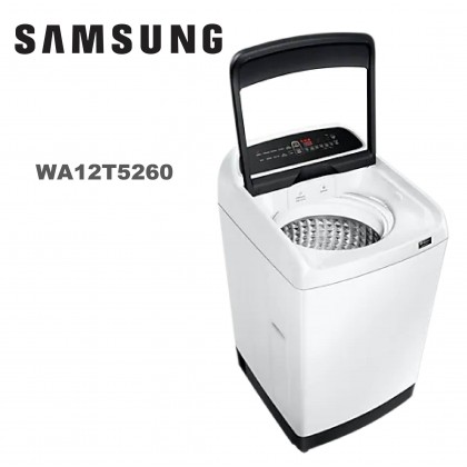 Samsung WA12T5260BW 12KG Top Load Washer with Wobble Technology Washing ...