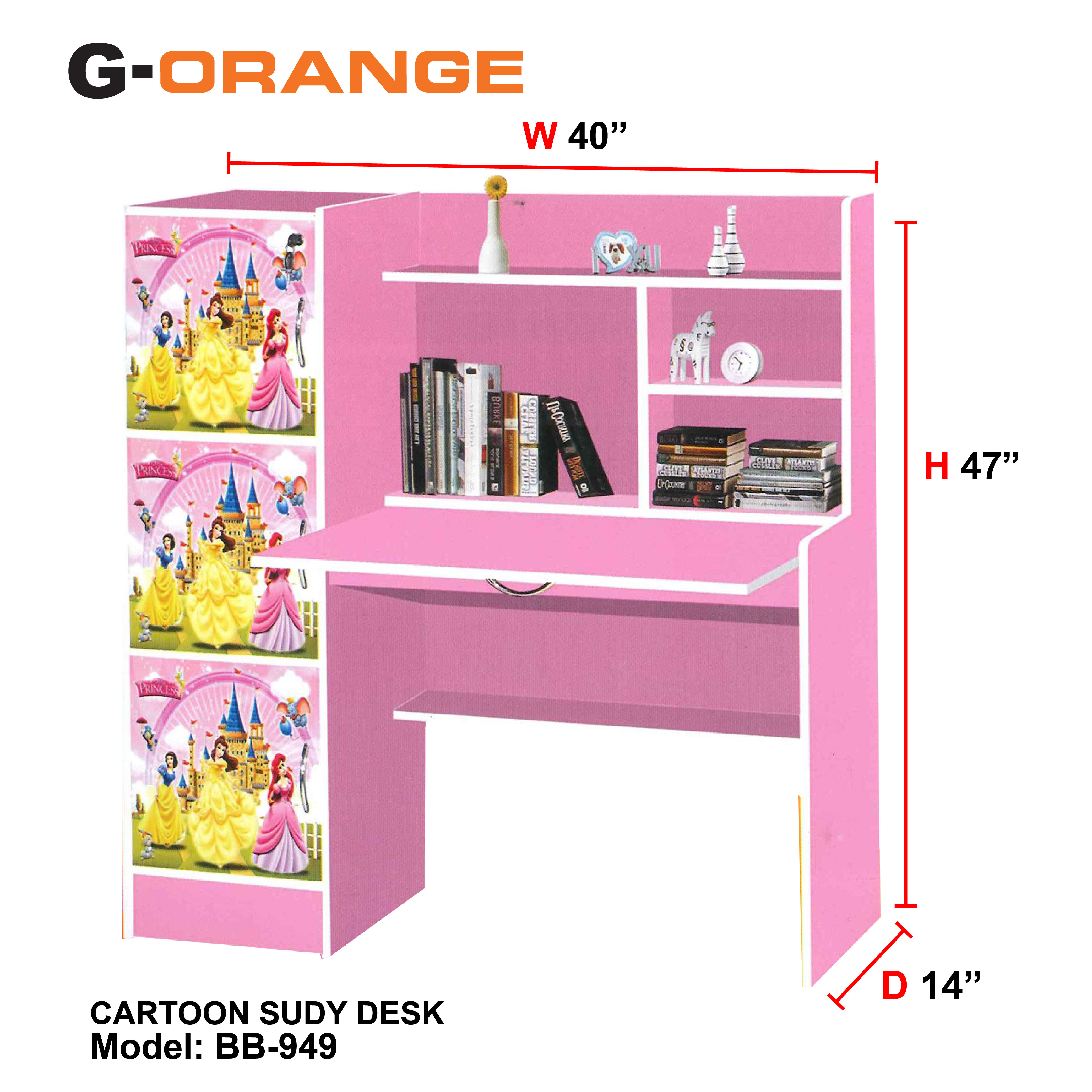 BB949 Cartoon Study Desk - Disney Princess