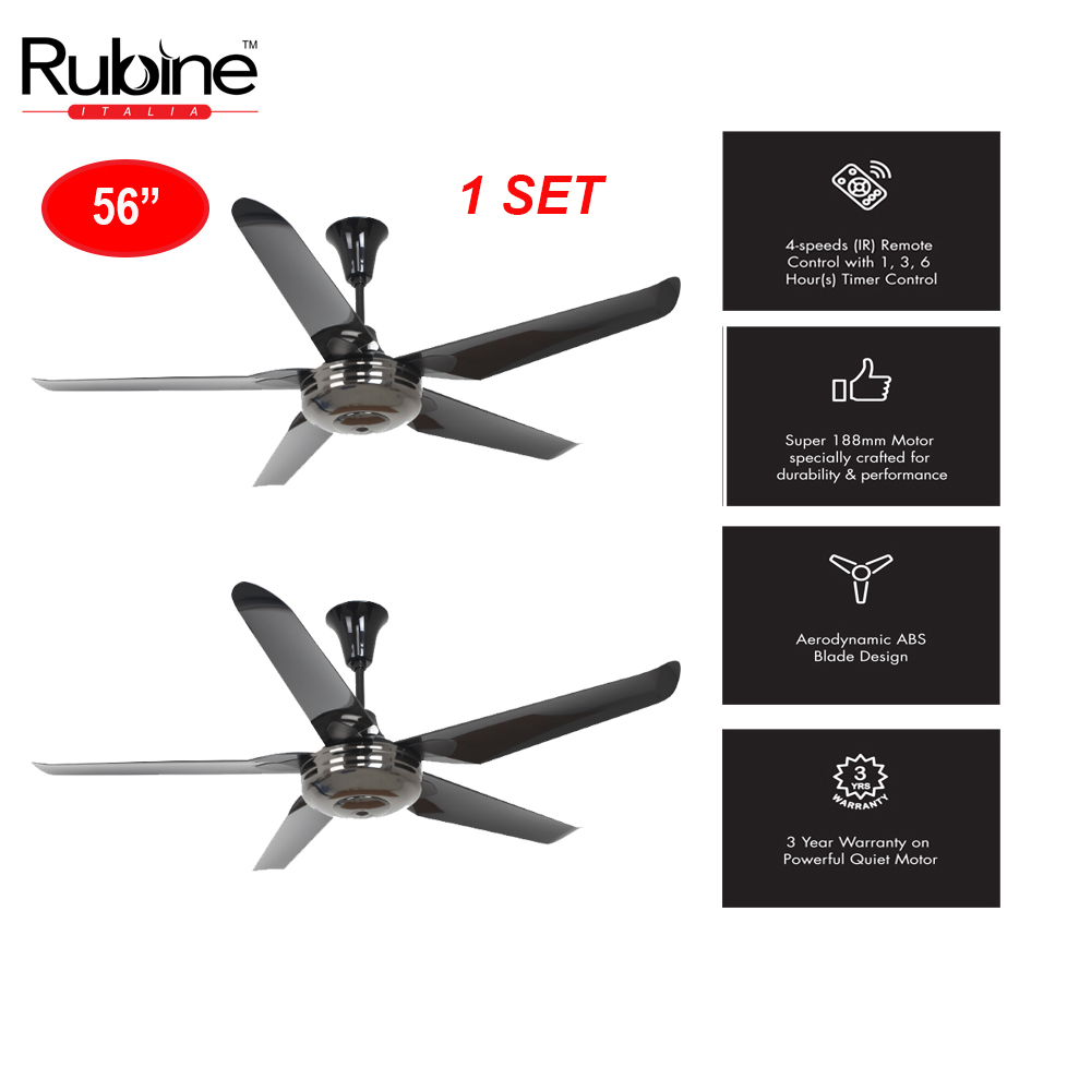 [2 pcs] Rcf-Vetta 56-5B-GM Rubine Ceiling Fan